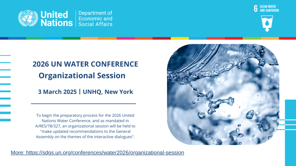 Organizational Session - 2026 UN Water Conference | Department of Economic and Social Affairs